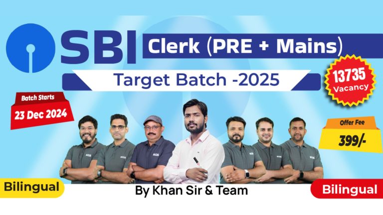 Join Online SBI Clerk (Pre+Mains) Target Batch 2025 | Khan Global ...