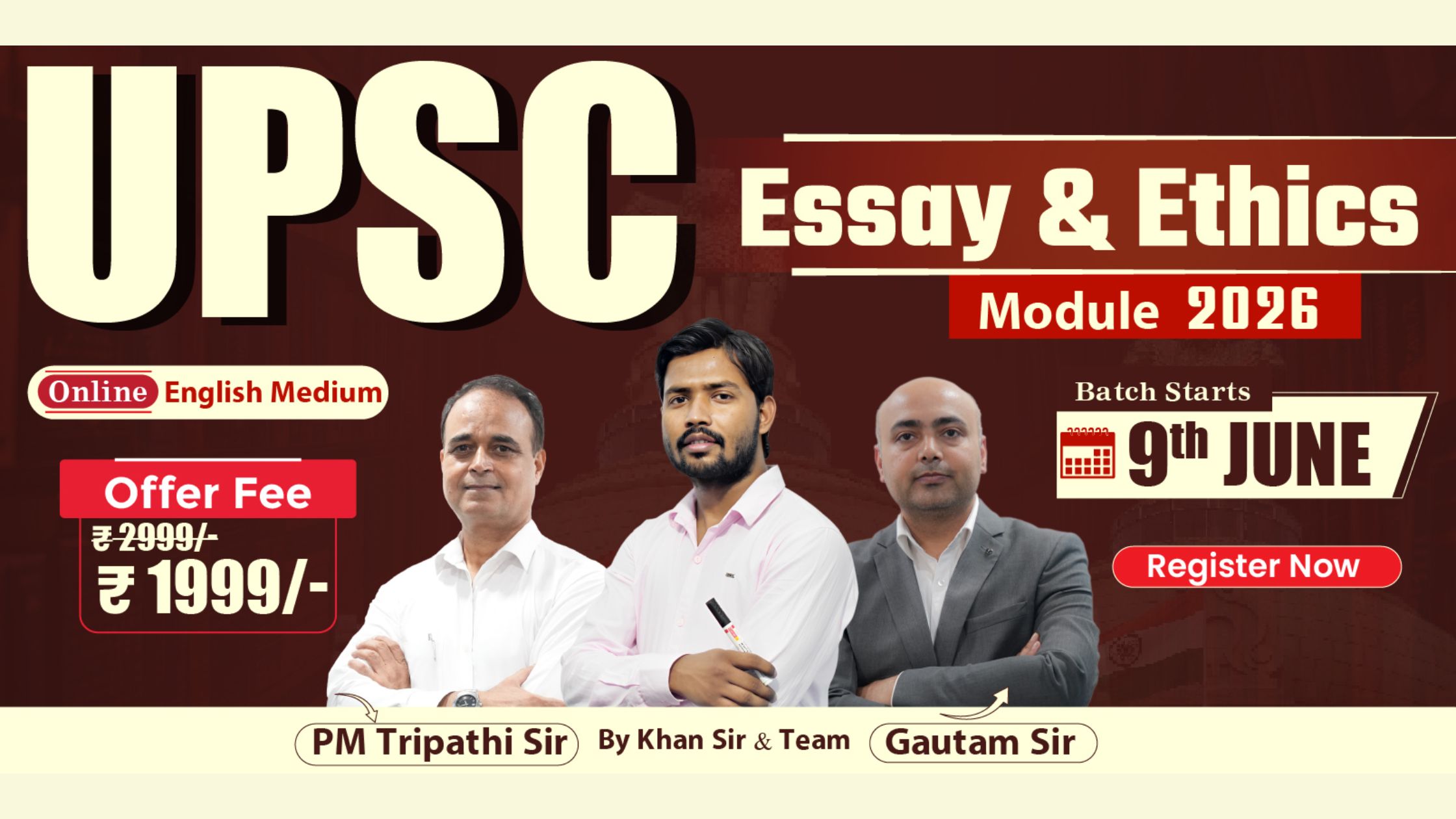 Join Online UPSC Essay & Ethics Module 2025 (English Medium) | Khan ...