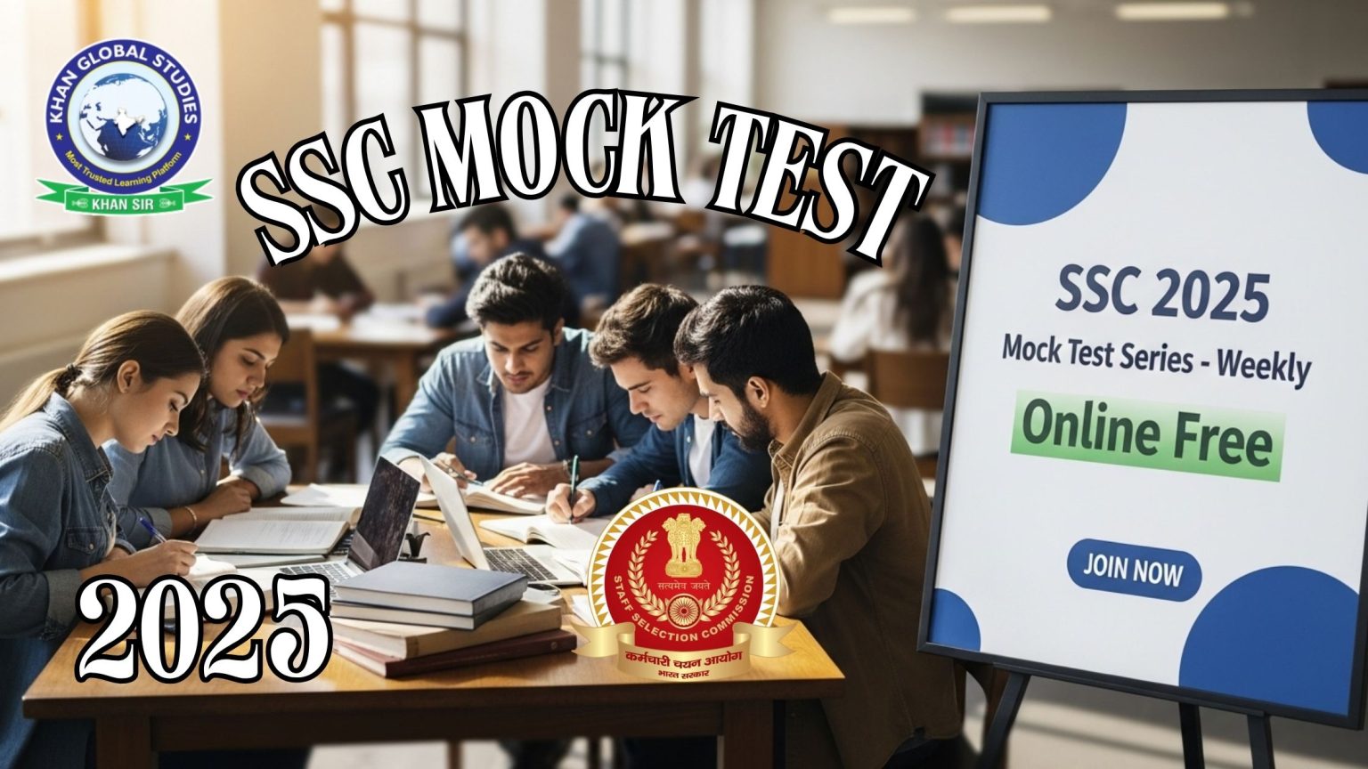 SSC Mock Test Series 2025 | Free Weekly Online Practice by KGS