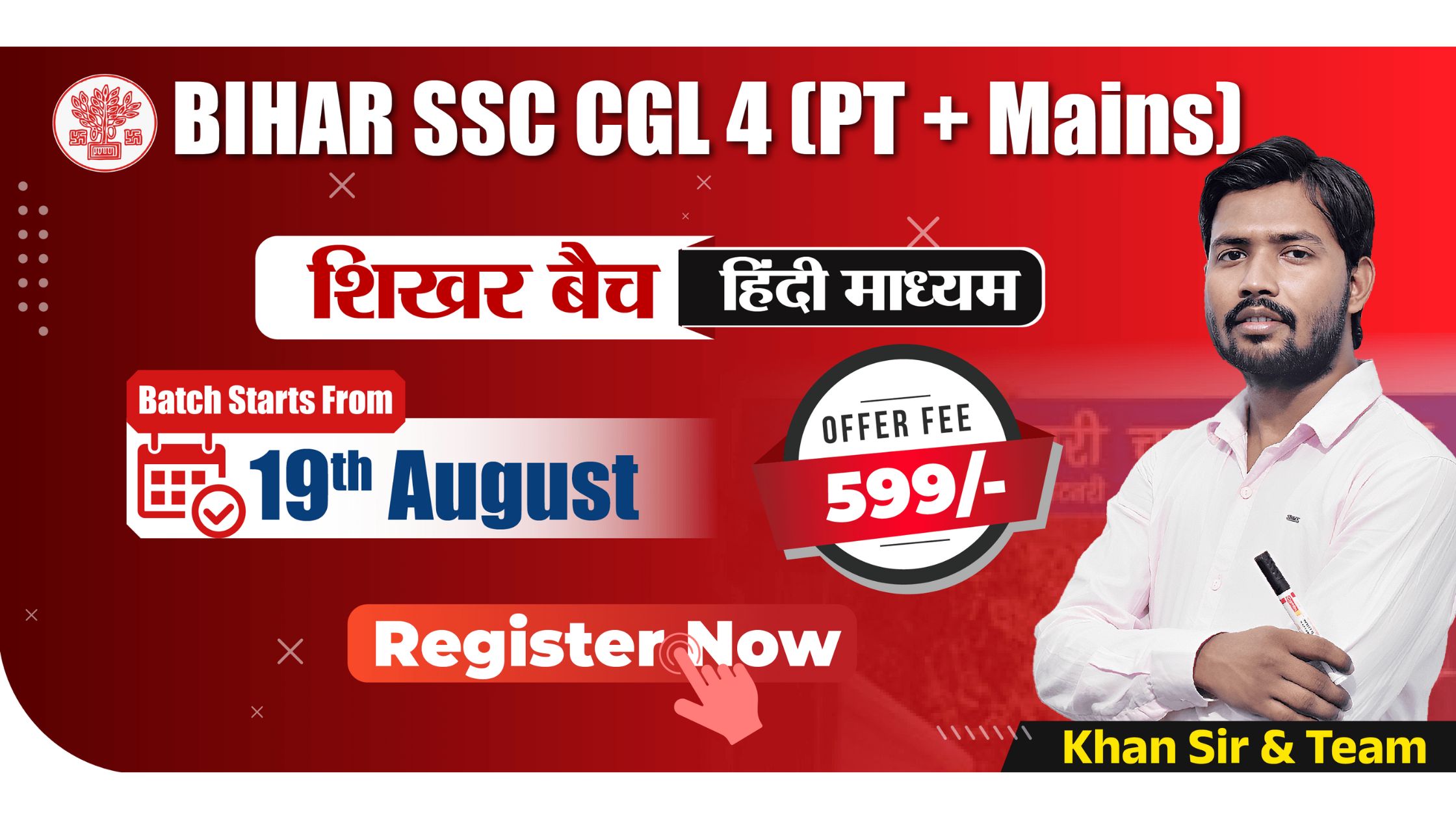 Join Online Bihar SSC CGL 4 (PT + Mains) Batch 2025 in Hindi