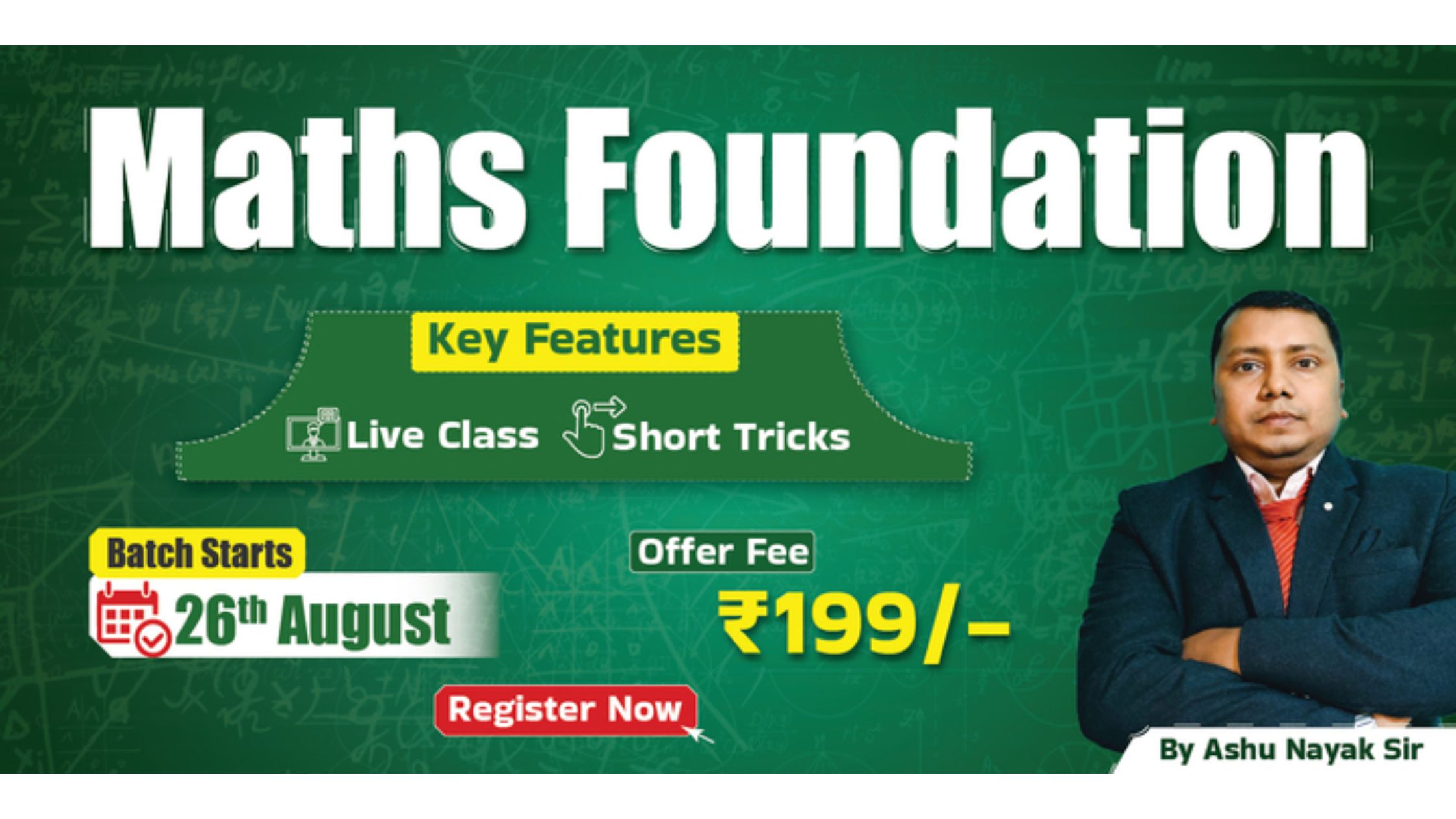 Join Online Maths Foundation Batch 2025 by Ashu Nayak Sir
