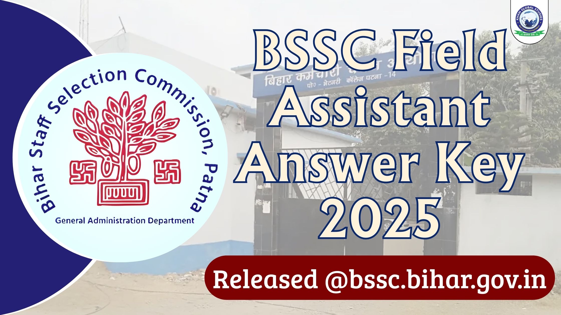 BSSC Field Assistant Answer Key 2025 Out @bssc.bihar.gov.in