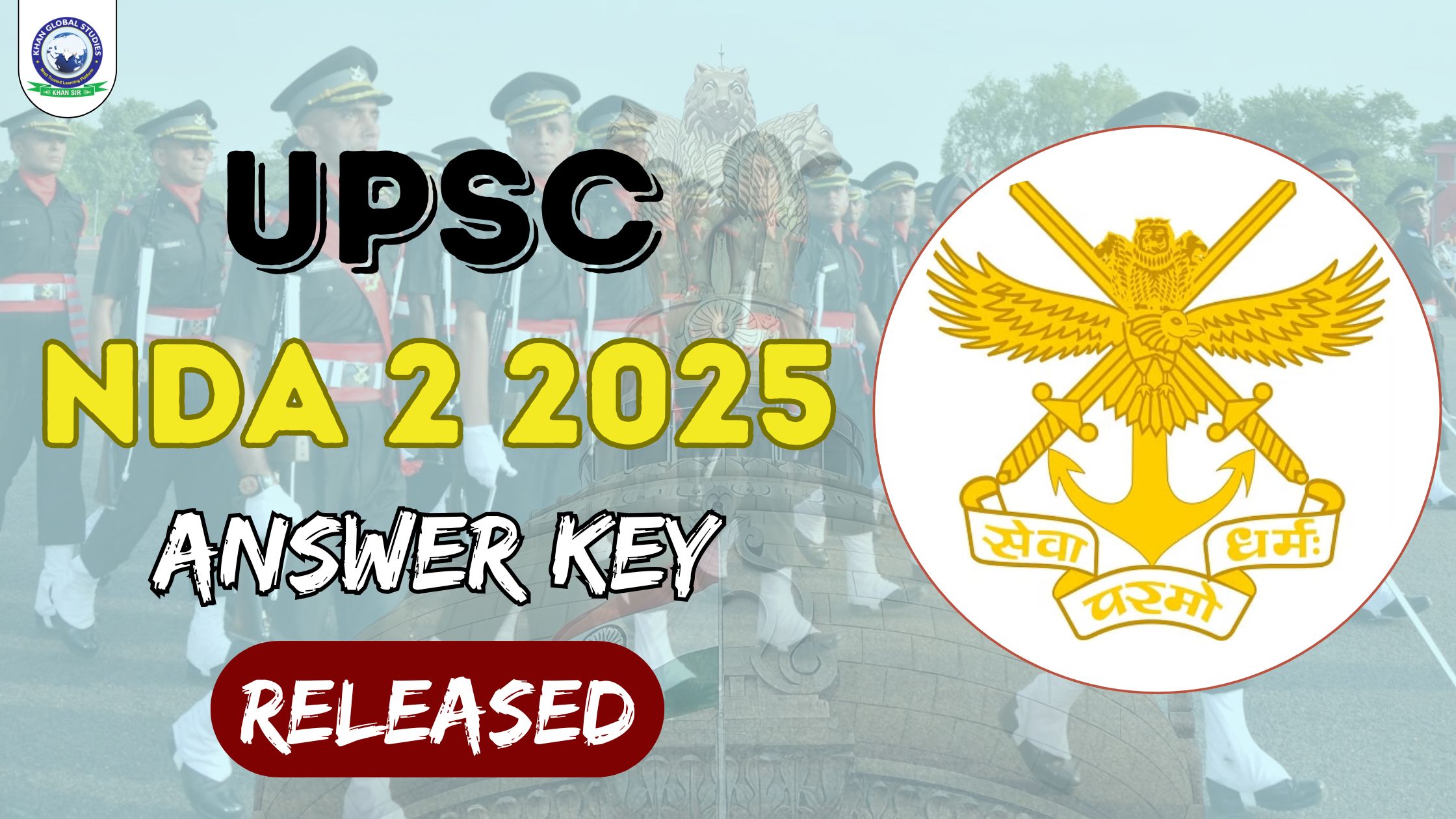 UPSC NDA 2 Answer Key 2025 – Download PDF