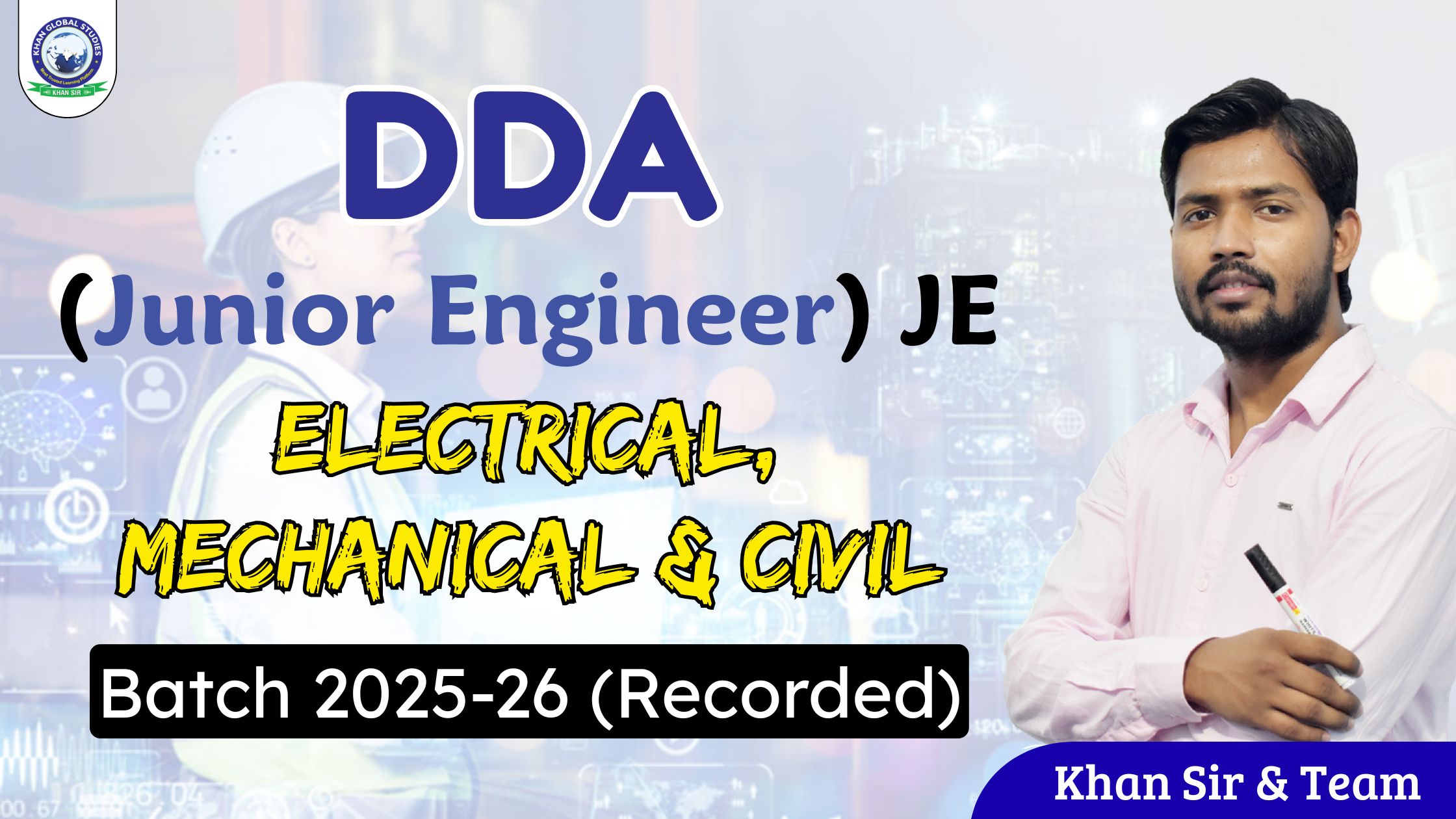 Join Online DDA JE 2025-26 (EE, ME, CE) Recorded Batch
